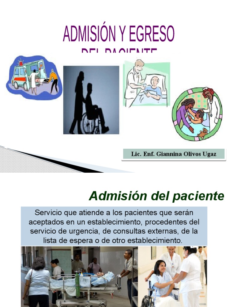 Admisión Del Paciente | PDF | Historial médico | Hospital