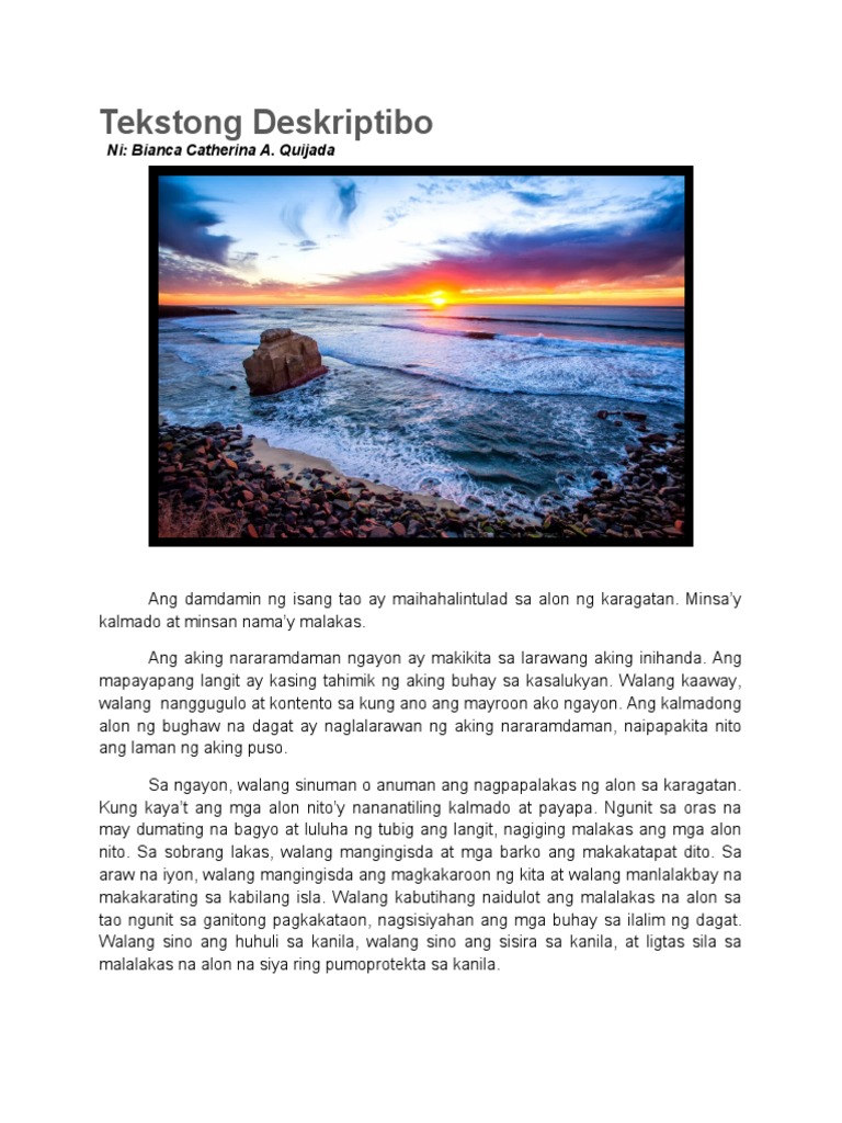 Tekstong Deskriptibo | PDF