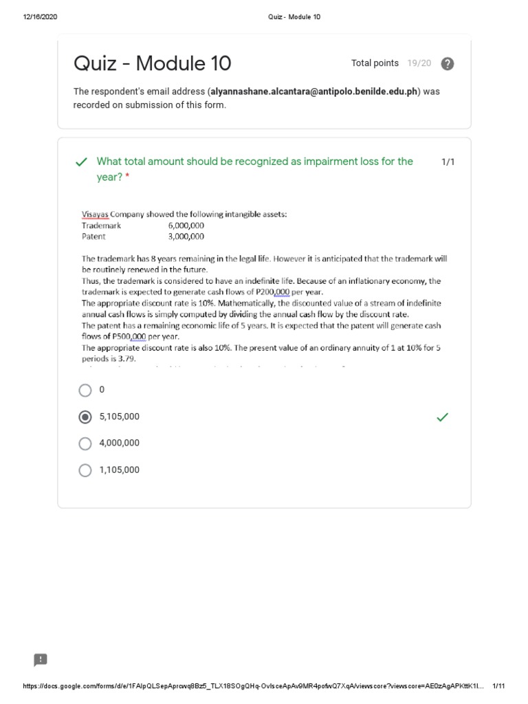 Quiz - Module 10 PDF | PDF | Depreciation | Business Economics