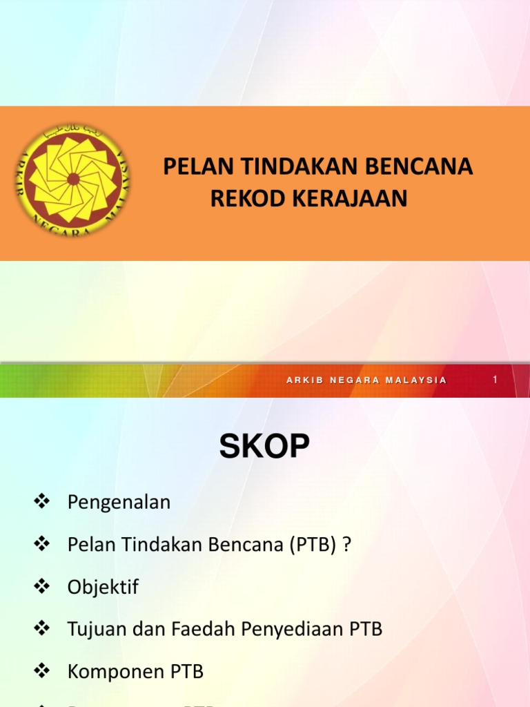 Pelan Tindakan Bencana Rekod Kerajaan | PDF