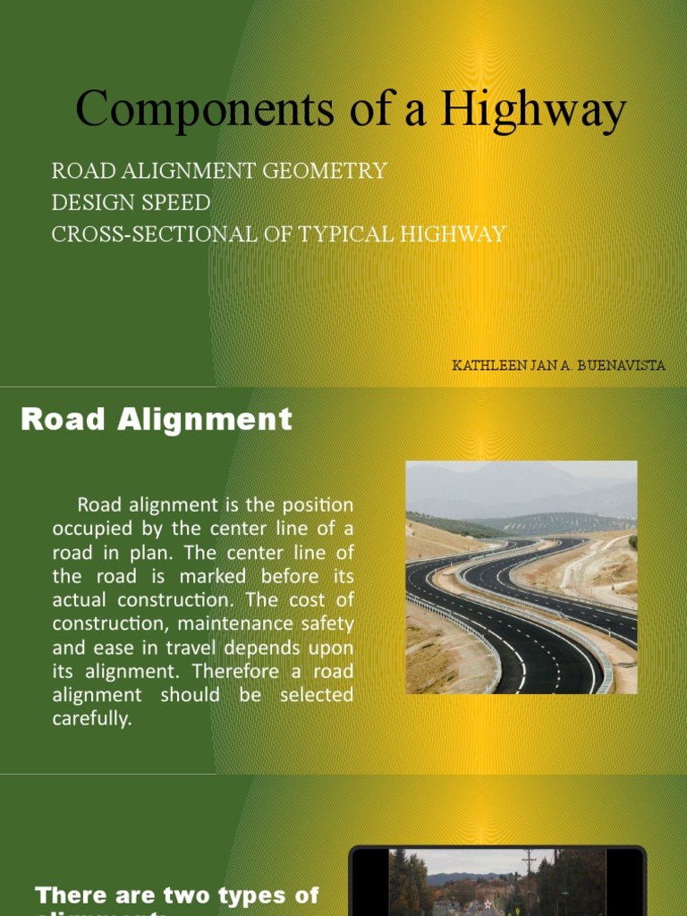 Components of Highway | PDF | Lane | Road