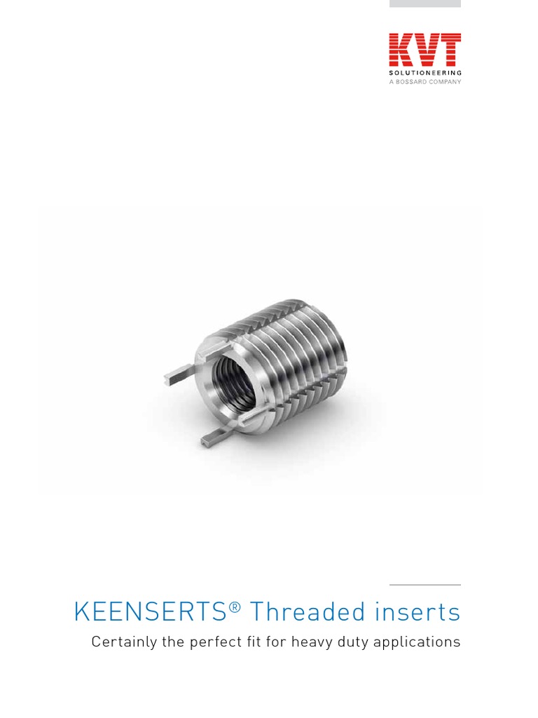 KVT KEENSERTS Thread Inserts EN 12-2015 Web-Catalog | PDF | Rivet ...