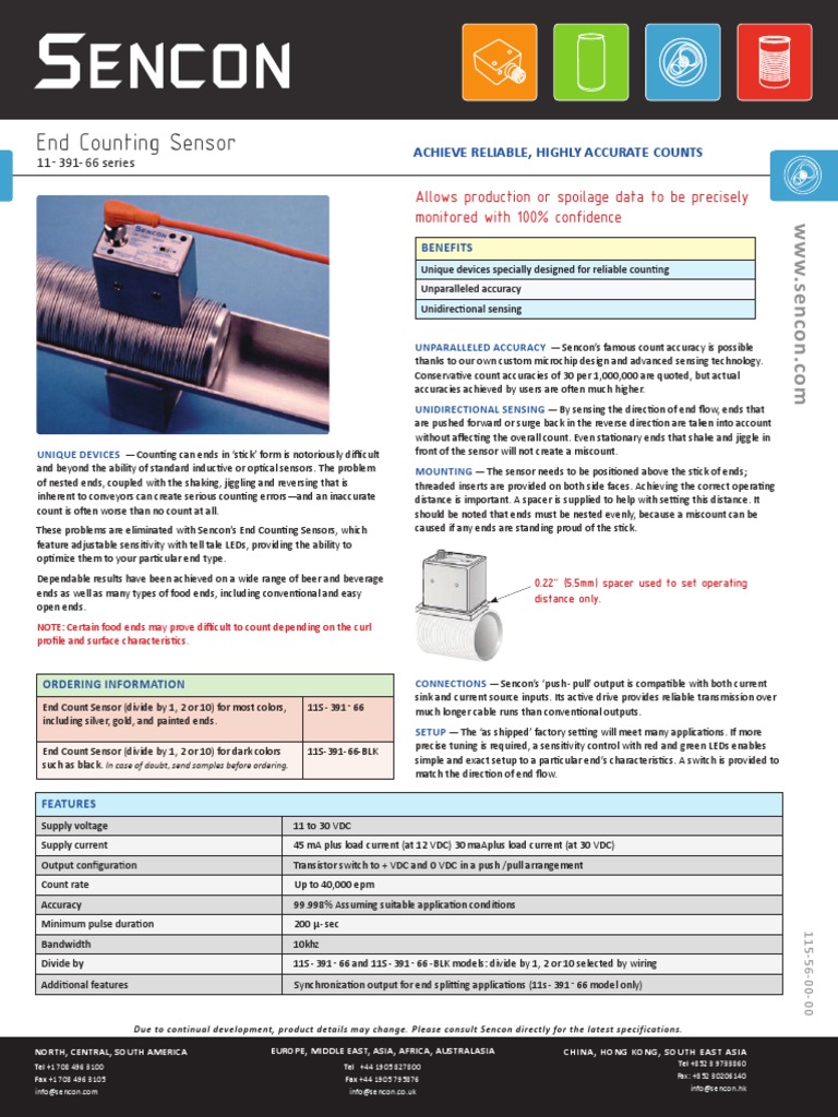 End Counting Sensor: Achieve Reliable, Highly Accurate Counts | PDF ...