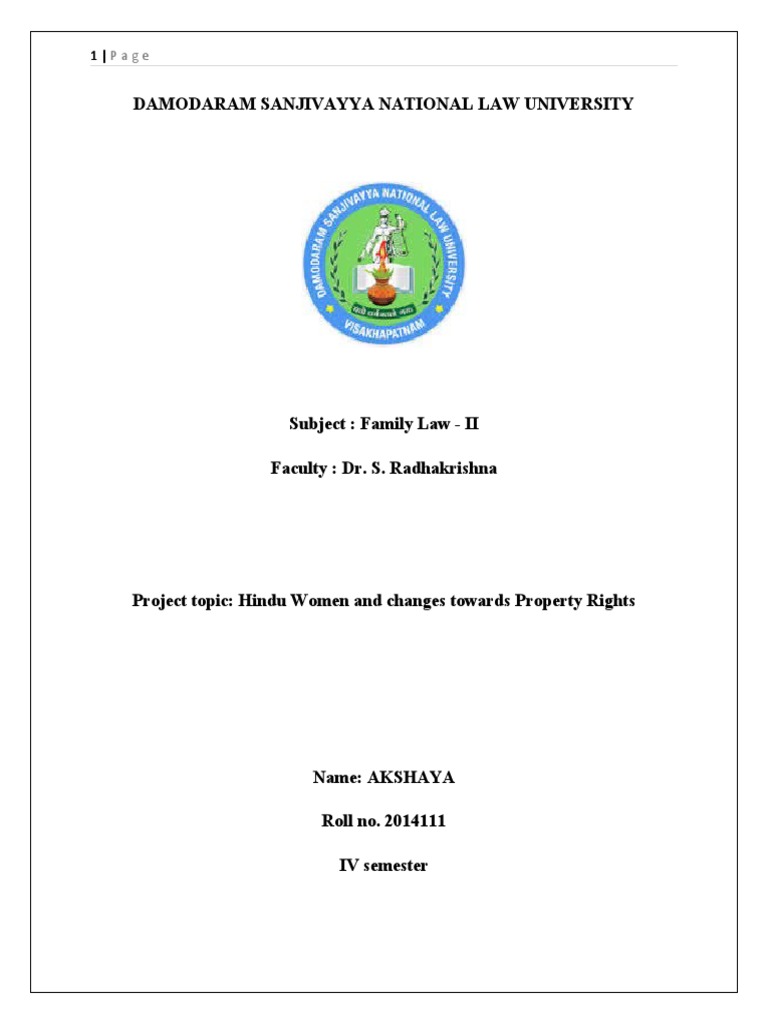 Family Law Project Sem4 | Download Free PDF | Inheritance | Intestacy