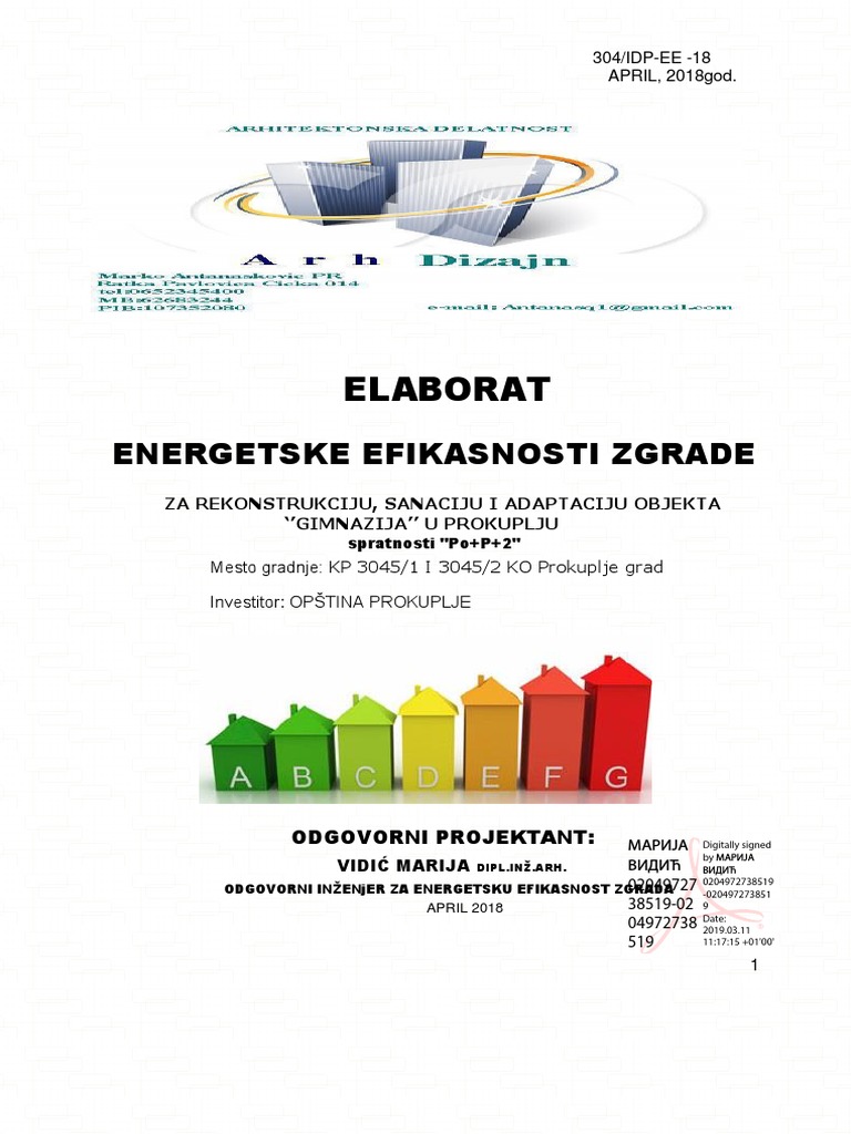 Elaborat Energetske Efikasnosti PDF | PDF