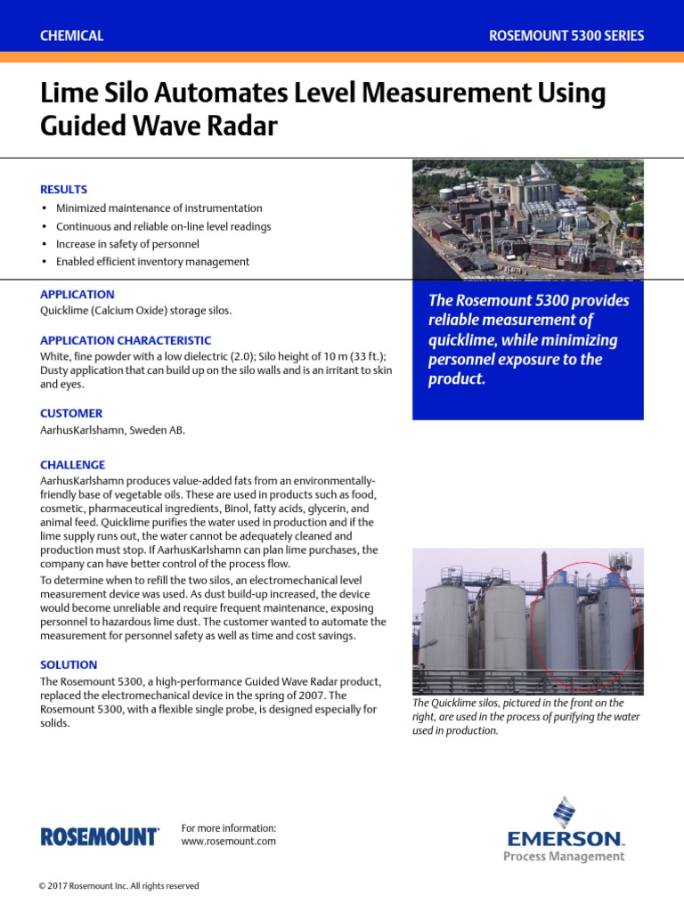 Case Study Guided Wave Radar Automates Level Measurement of Lime Silo ...