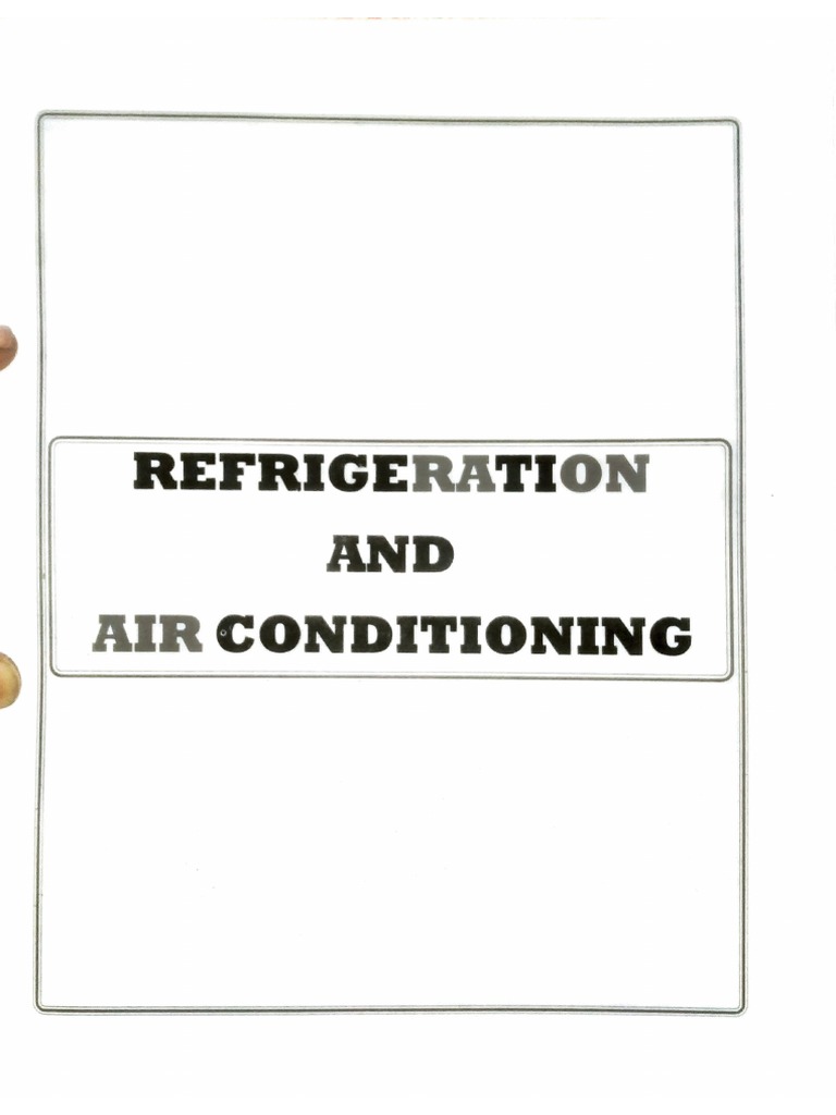 Refrigeration and Air Conditioning Concepts | PDF | Relative Humidity ...