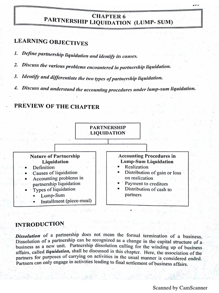 C06 Parternship Liquidation (Lump-Sum) PDF | PDF