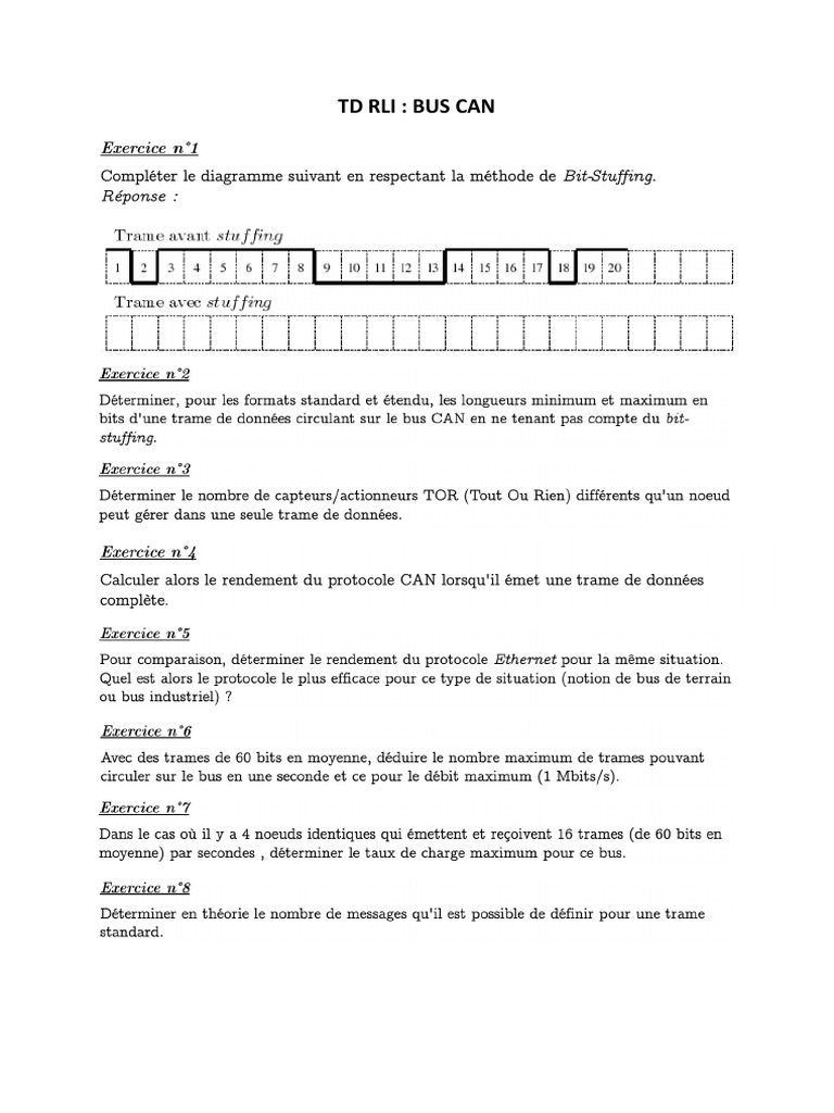 TD RLI - Bus CAN PDF | PDF