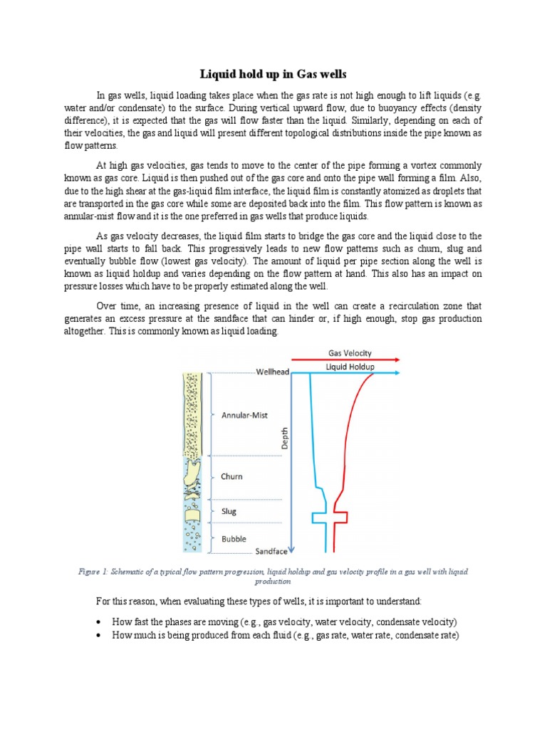 Liquid Hold Up in Gas Wells | PDF | Gases | Liquids