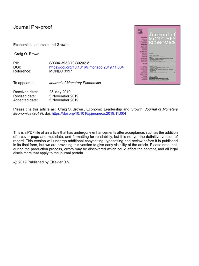 Economic Leadership and Growth | PDF | Economic Growth | Statistics