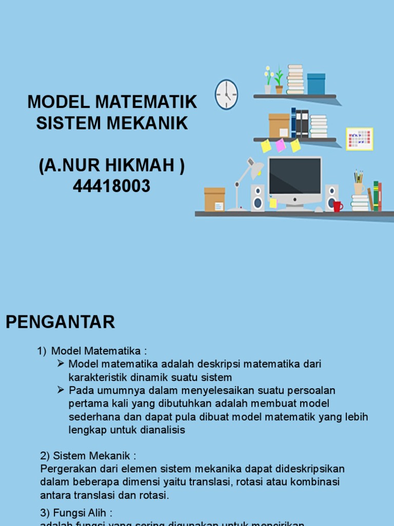 1 - Pemodelan 1 (Model Matematik Sistem Mekanik) | PDF