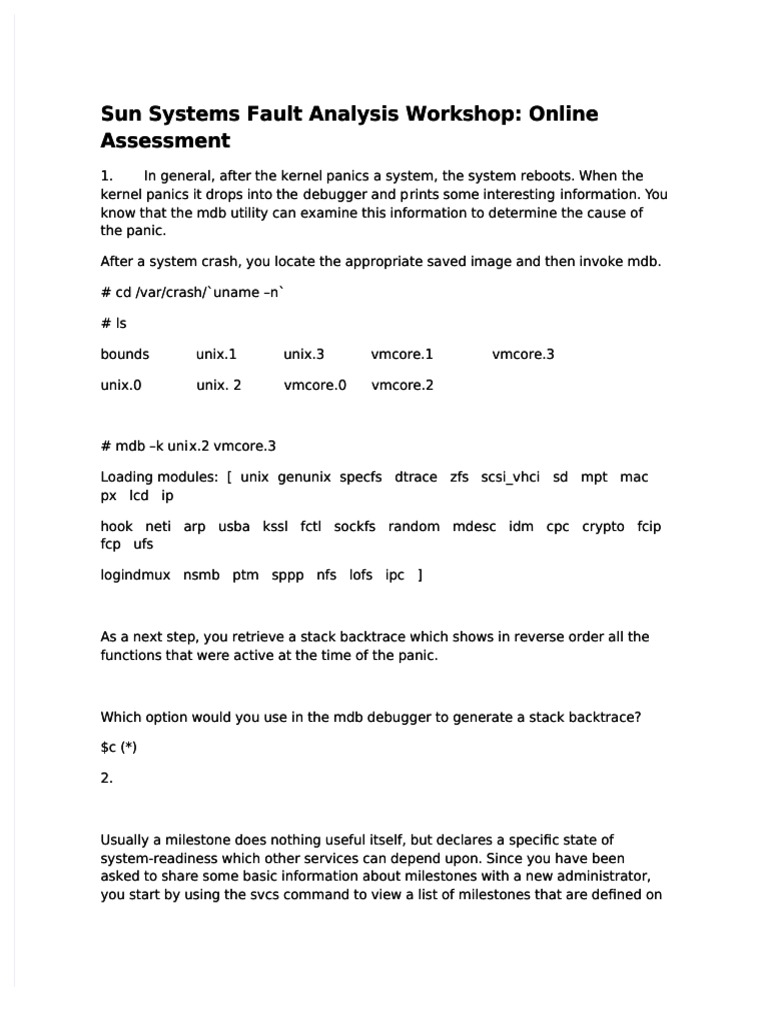 Sun Systems Fault Analysis Guide | PDF | Software Repository ...