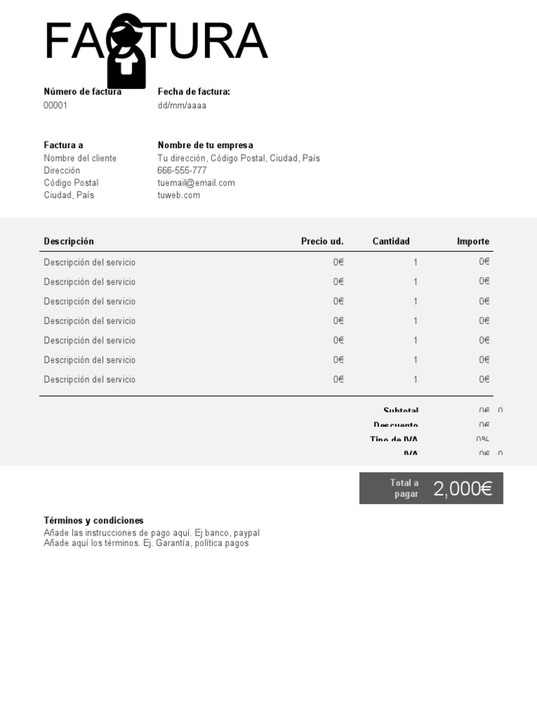Modelo Factura Abogado Word | PDF Modelo Factura Abogado Word | PDF