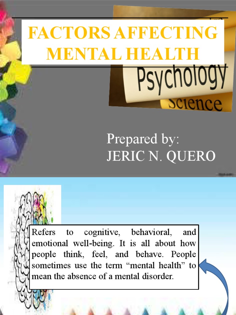 Factors Affecting Mental Health | PDF | Id | Behaviorism