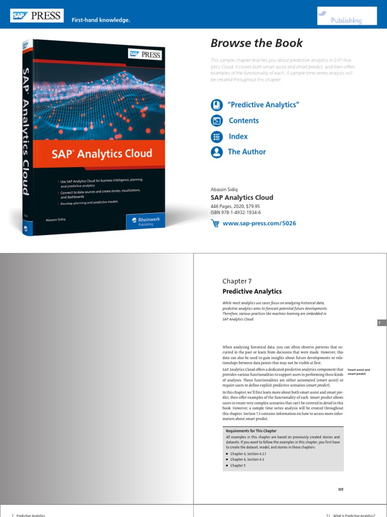 Reading Sample Sappress Sap Analytics Cloud | PDF | Predictive ...