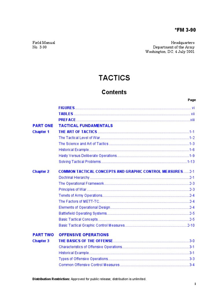 FM 3-90 Tactics | PDF | Reconnaissance | Military Tactics