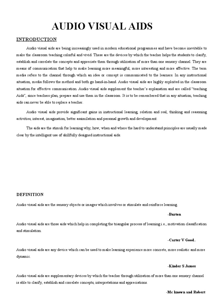 AV Aids | PDF | Microphone | Tape Recorder