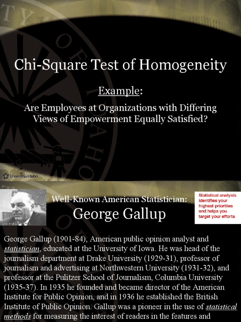Chi-Square Test of Homogeneity Explained | PDF | Statistics | Goodness ...