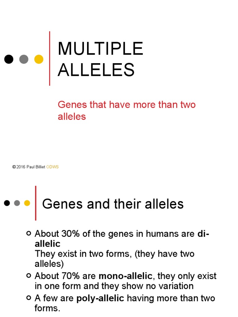 Multiple Alleles: Genes That Have More Than Two Alleles | PDF | Blood ...