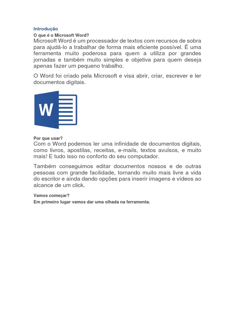 Manual Do Word Básico Ao Avançado | PDF | Impressão | Internet