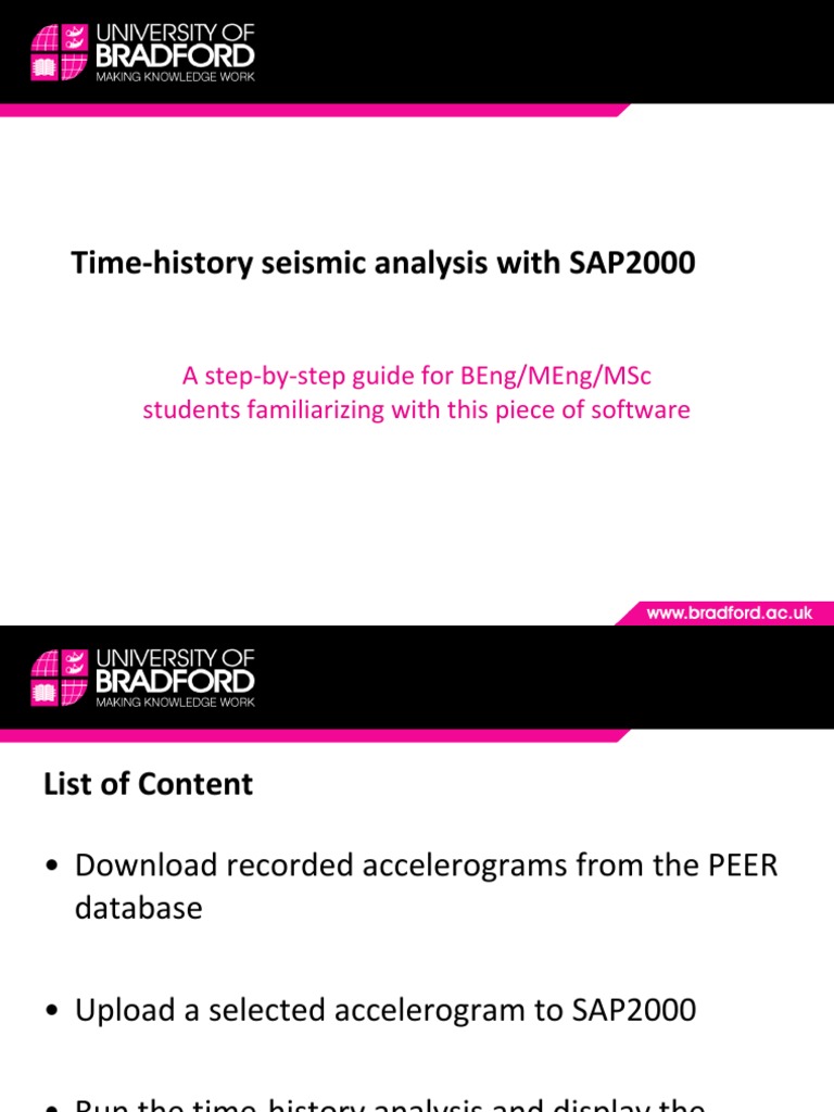 Time History Analysis SAP2000 | PDF | Earthquake Engineering | Databases