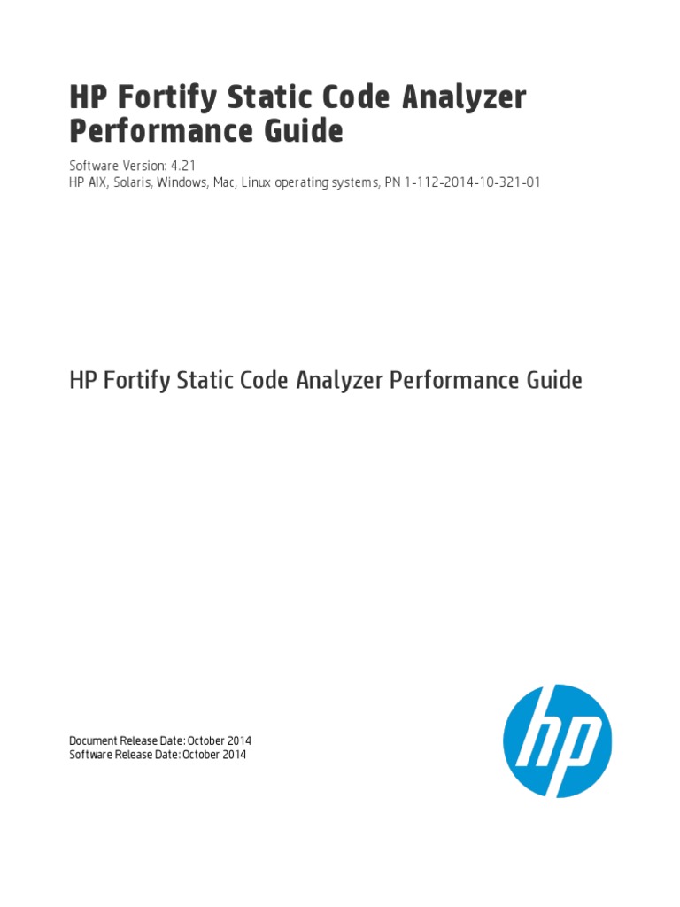 HP Fortify Static Code Analyzer Performance Guide | PDF | 64 Bit ...