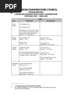 CSEC Timetable-May-June 2022 | PDF | Test (Assessment) | Engineering