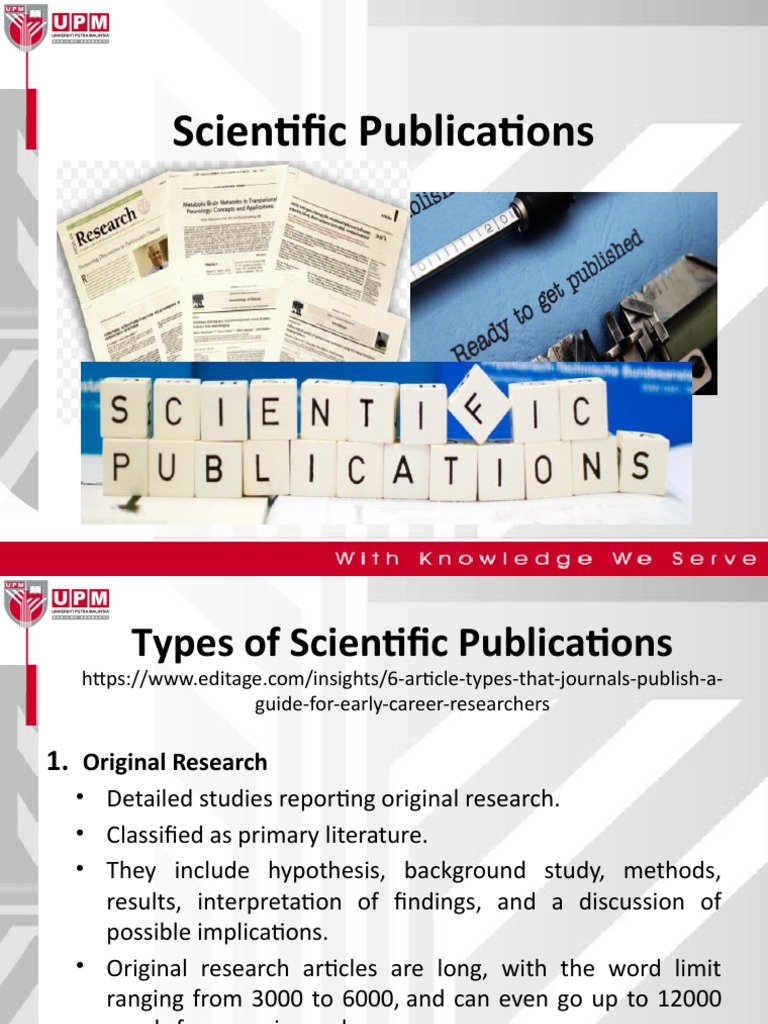 Types of Scientific Publications Guide | PDF | Academic Journal ...