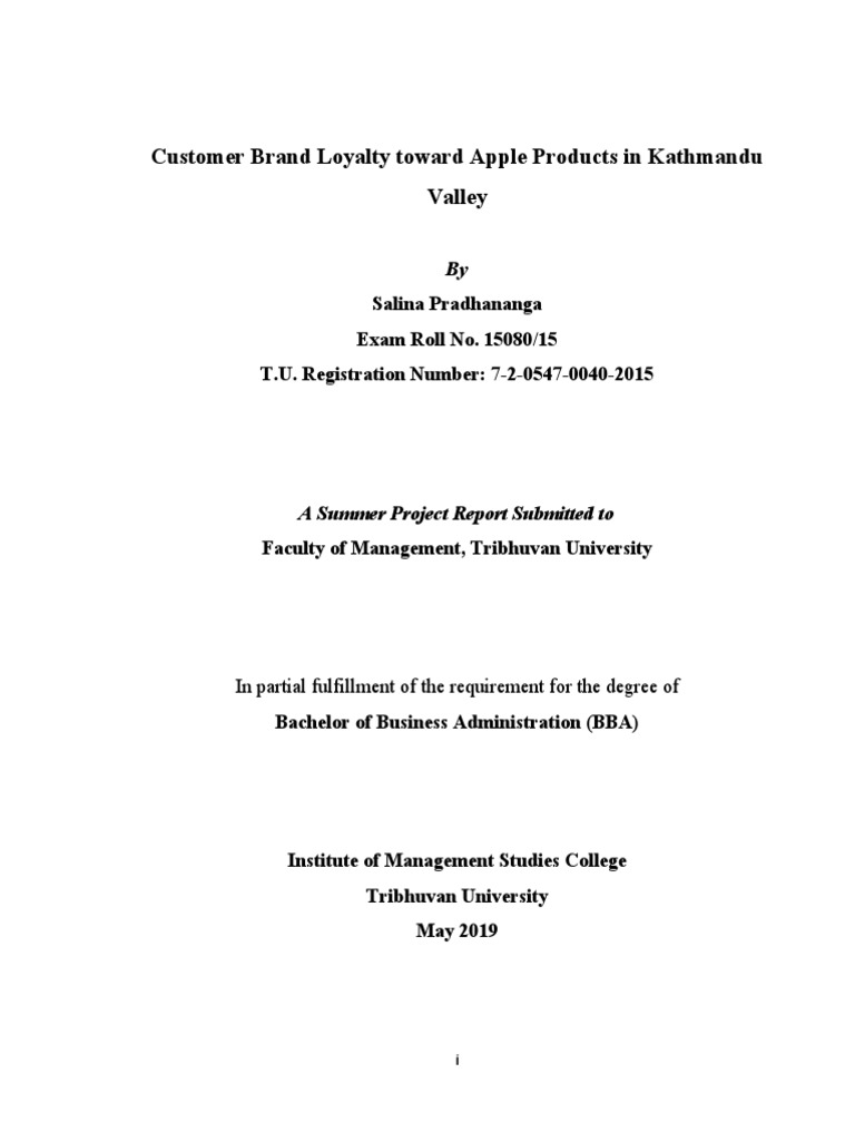 Customer Brand Loyalty On Apple Products | PDF | Brand | Survey Methodology