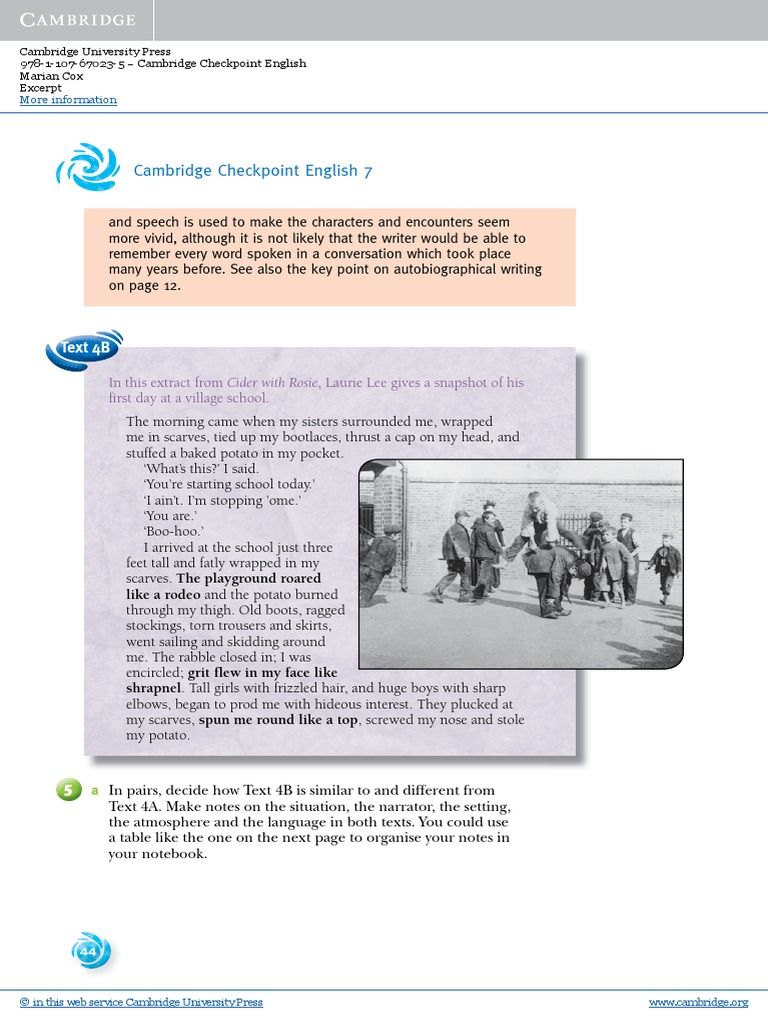 Cambridge Checkpoint English 7 by Cambridge | PDF | Kite | Narrative