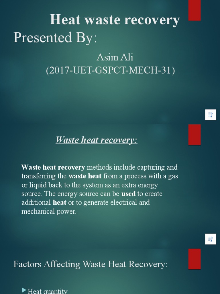 Waste Heat Recovery (Mech-31) | PDF | Convection | Heat