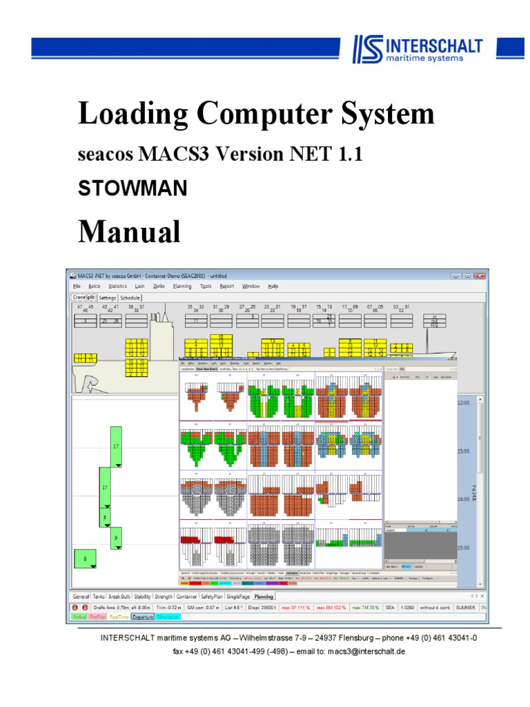 Loading Computer System: Seacos MACS3 Version NET 1.1 Stowman | Download Free PDF | Crane ...
