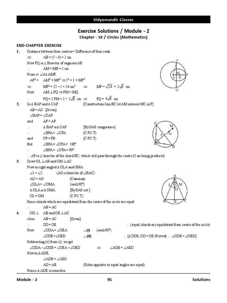 Circles - Ine Solutions | PDF | Classical Geometry | Euclidean Geometry