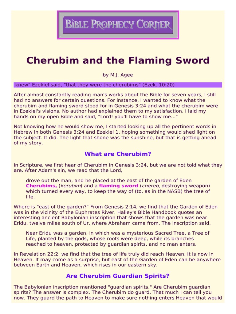 Cherubim and The Flaming Sword | PDF | Garden Of Eden | Science