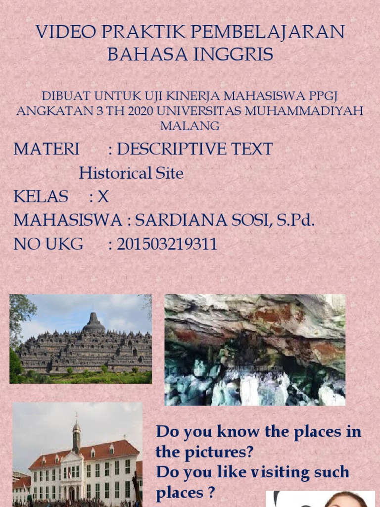 Descriptive Text - Tempat Bersejarah | PDF