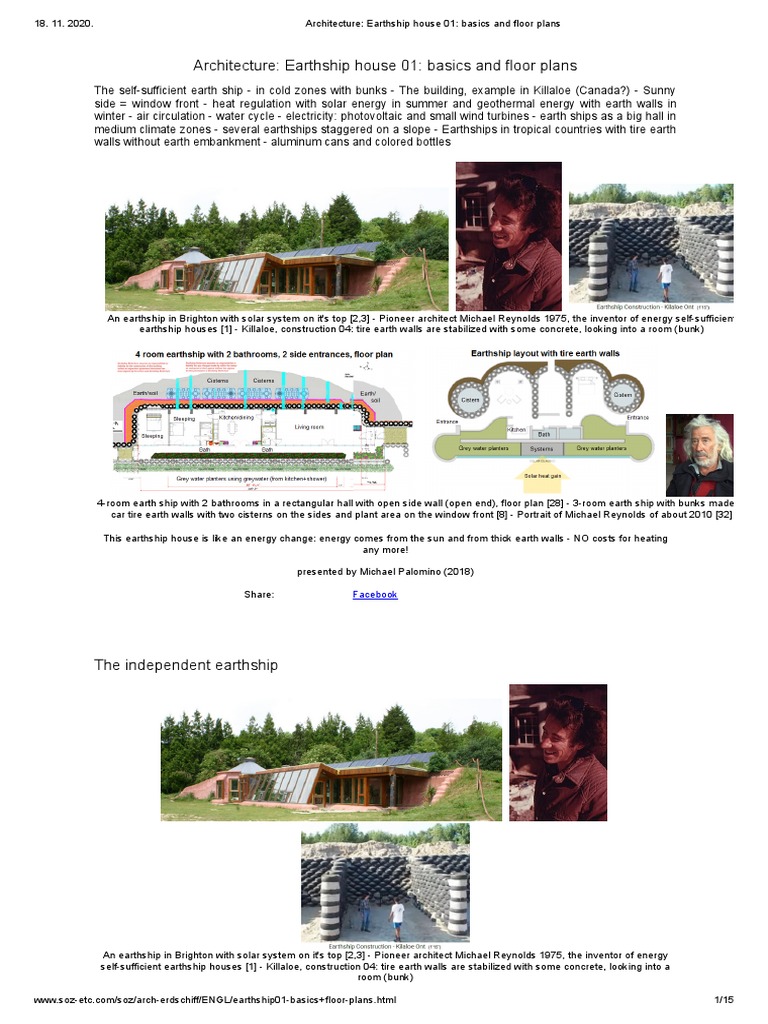 Earthship Design and Floor Plans Guide | PDF | Building Engineering ...
