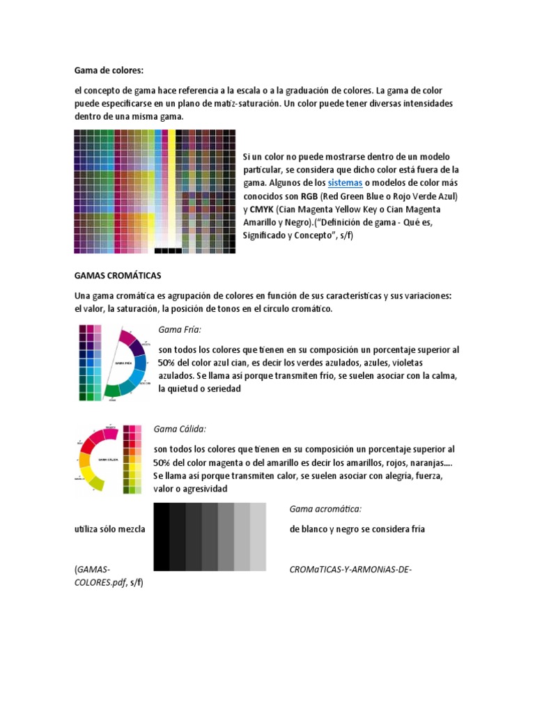 Gama de Colores | PDF | Color | Cian