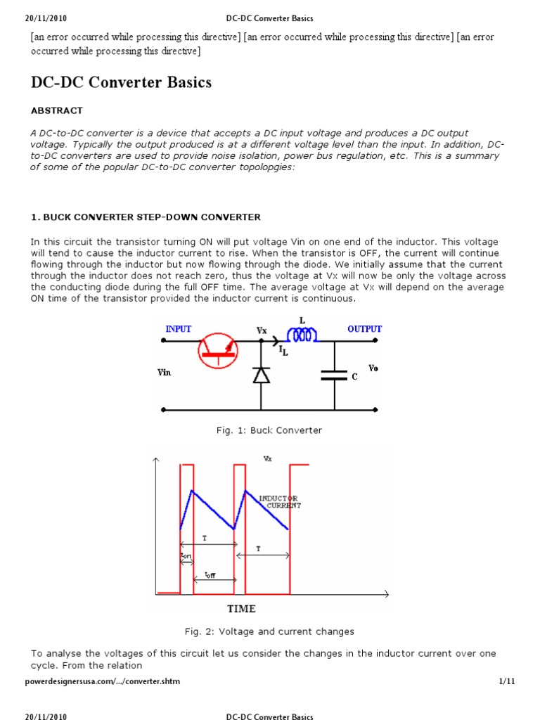 DC-DC Converter Basics | Power Inverter | Physical Quantities