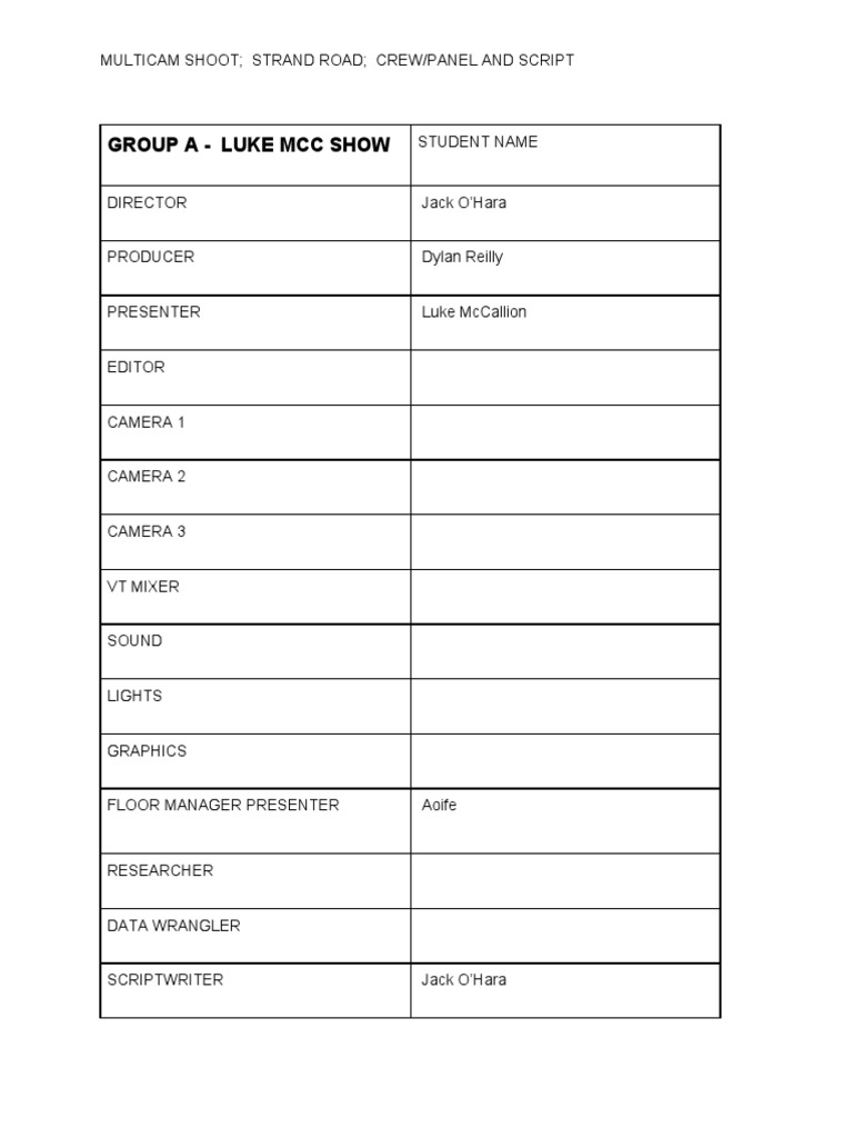 Tv Studio Multicam Production Pdf