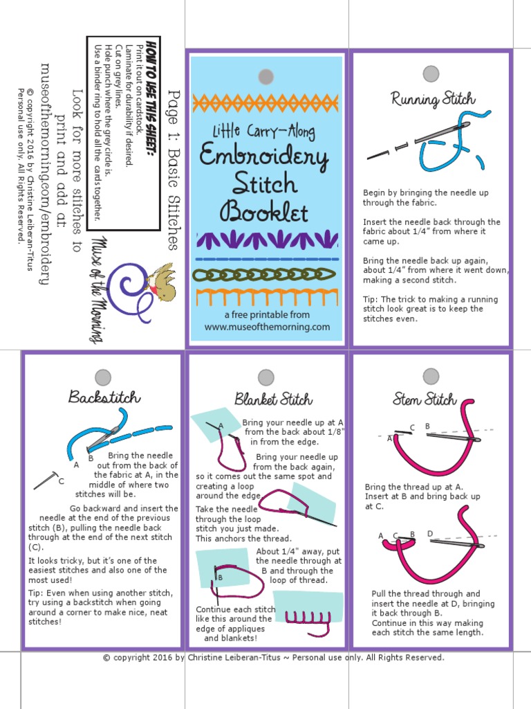 Page1 Embroiderystitchbook Motm PDF | PDF | Crafts | Embroidery