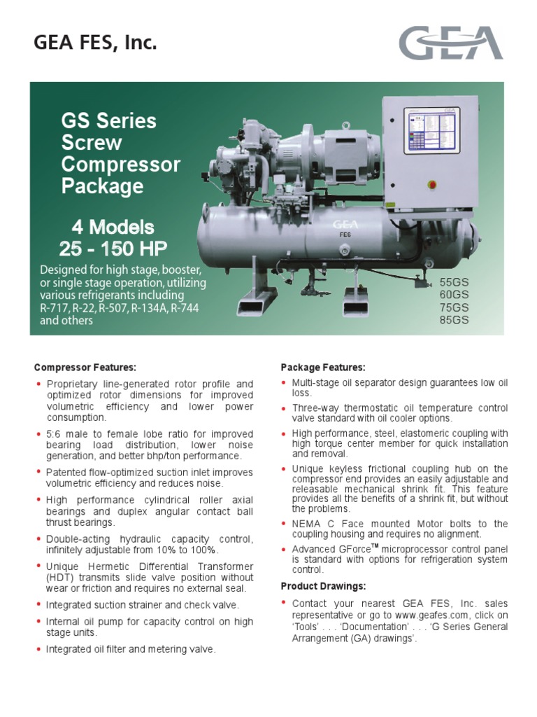 GS Series Screw Compressor Packages: Small Size Models with Large ...
