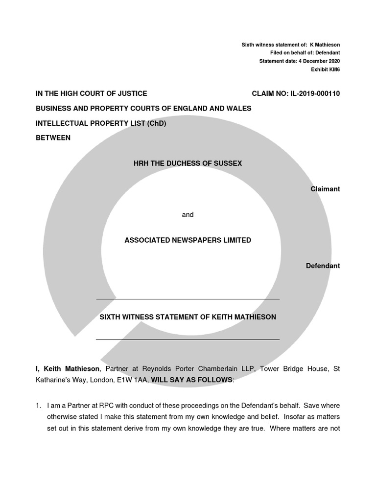 RPC Docs1-#33150769-V1-Sixth Witness Statement of Keith Mathieson 4 ...
