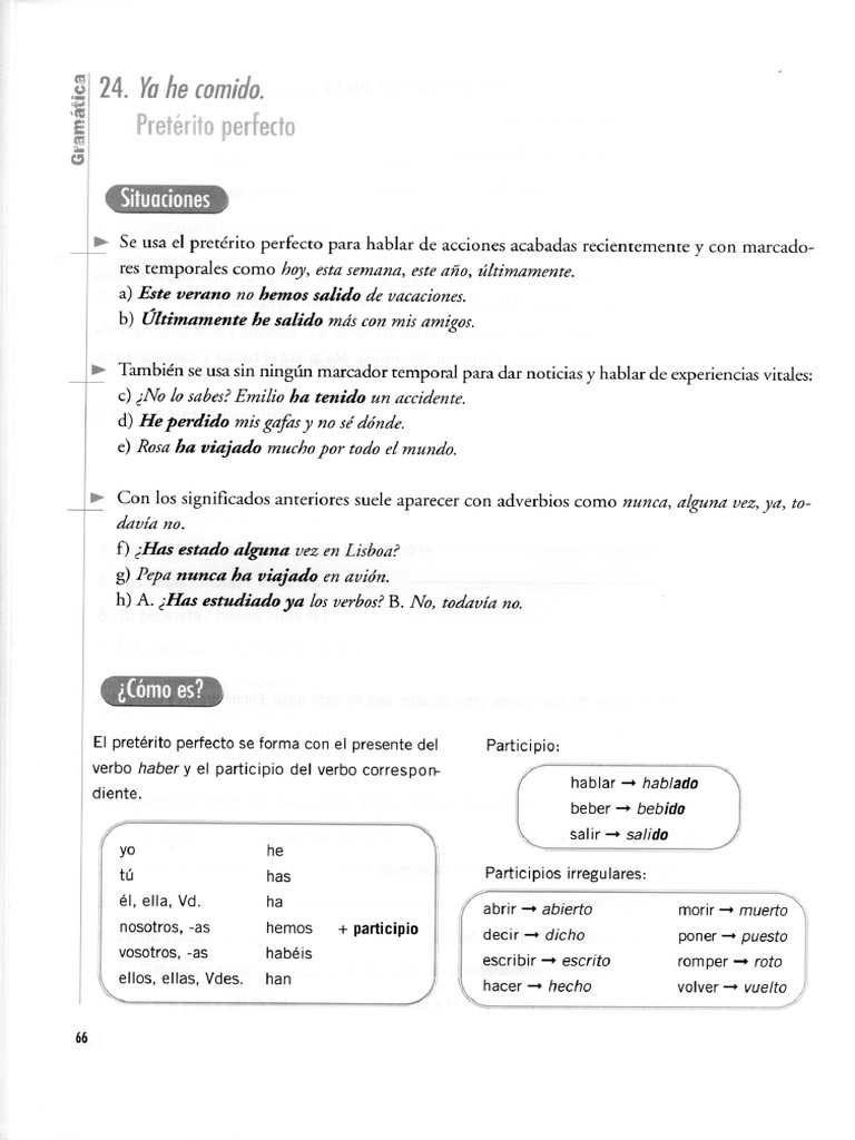 pretérito perfecto | PDF