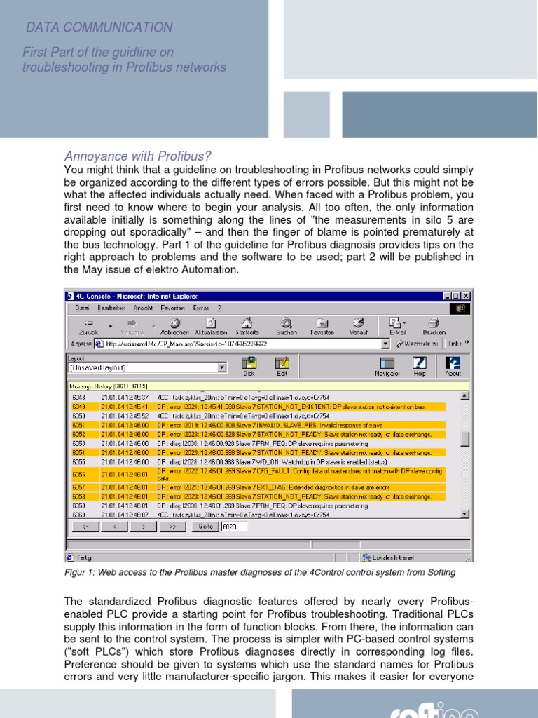 Softing Profibus Troubleshooting Guide | PDF | Medical Diagnosis ...