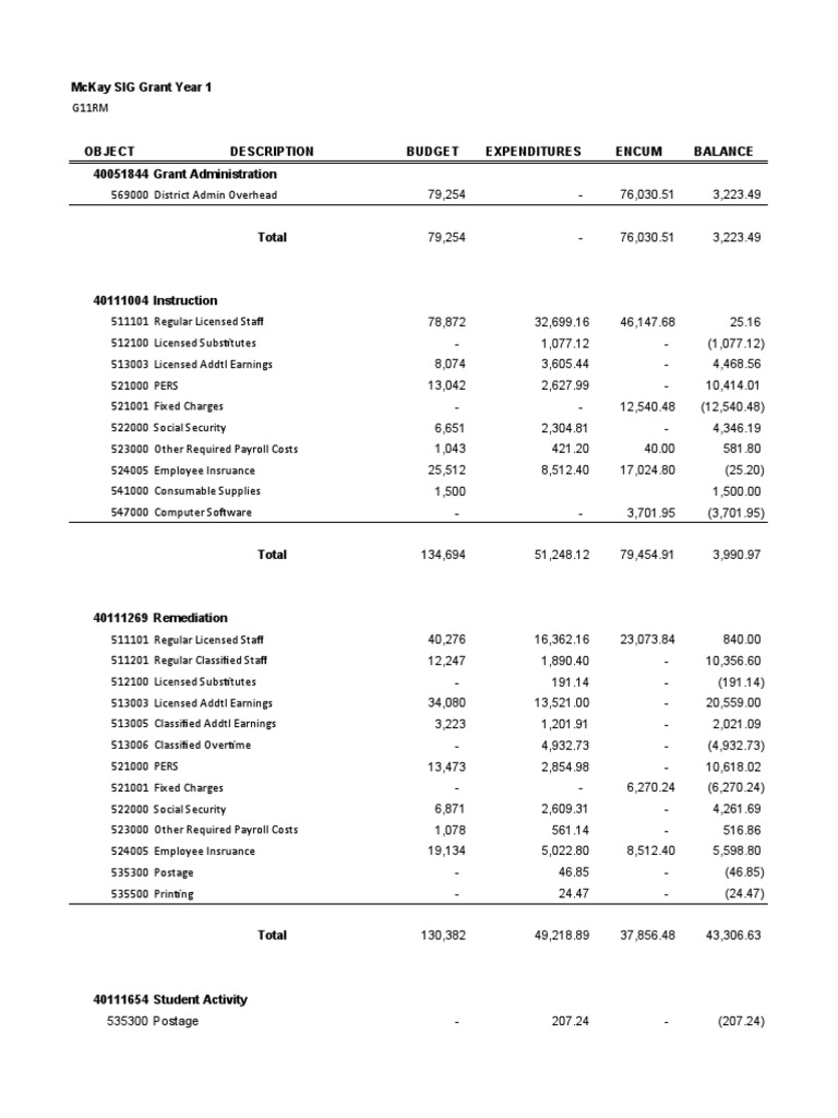 Mckay Sig Balance 1 19 11 | Download Free PDF | Payroll | Social ...
