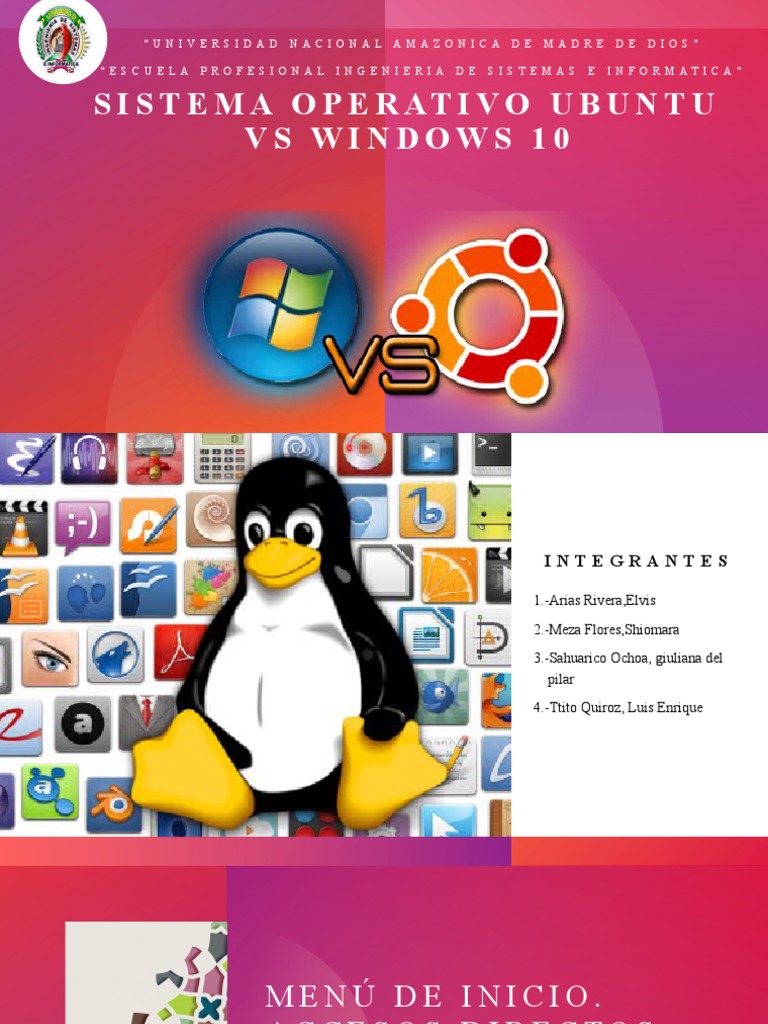 SO UBUNTU Vs WINDOWS 10 | PDF | Microsoft Office | Software del sistema