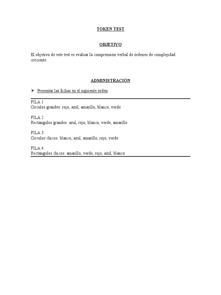 Manual Token Test1 Pdf Unidades Semánticas Relaciones Sintácticas