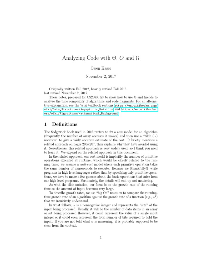 Using Big Theta | PDF | Algorithms And Data Structures | Computer ...