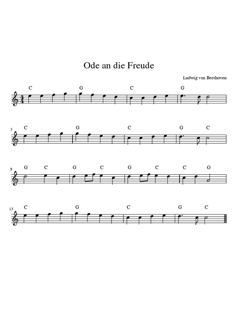 Ode An Die Freude | PDF